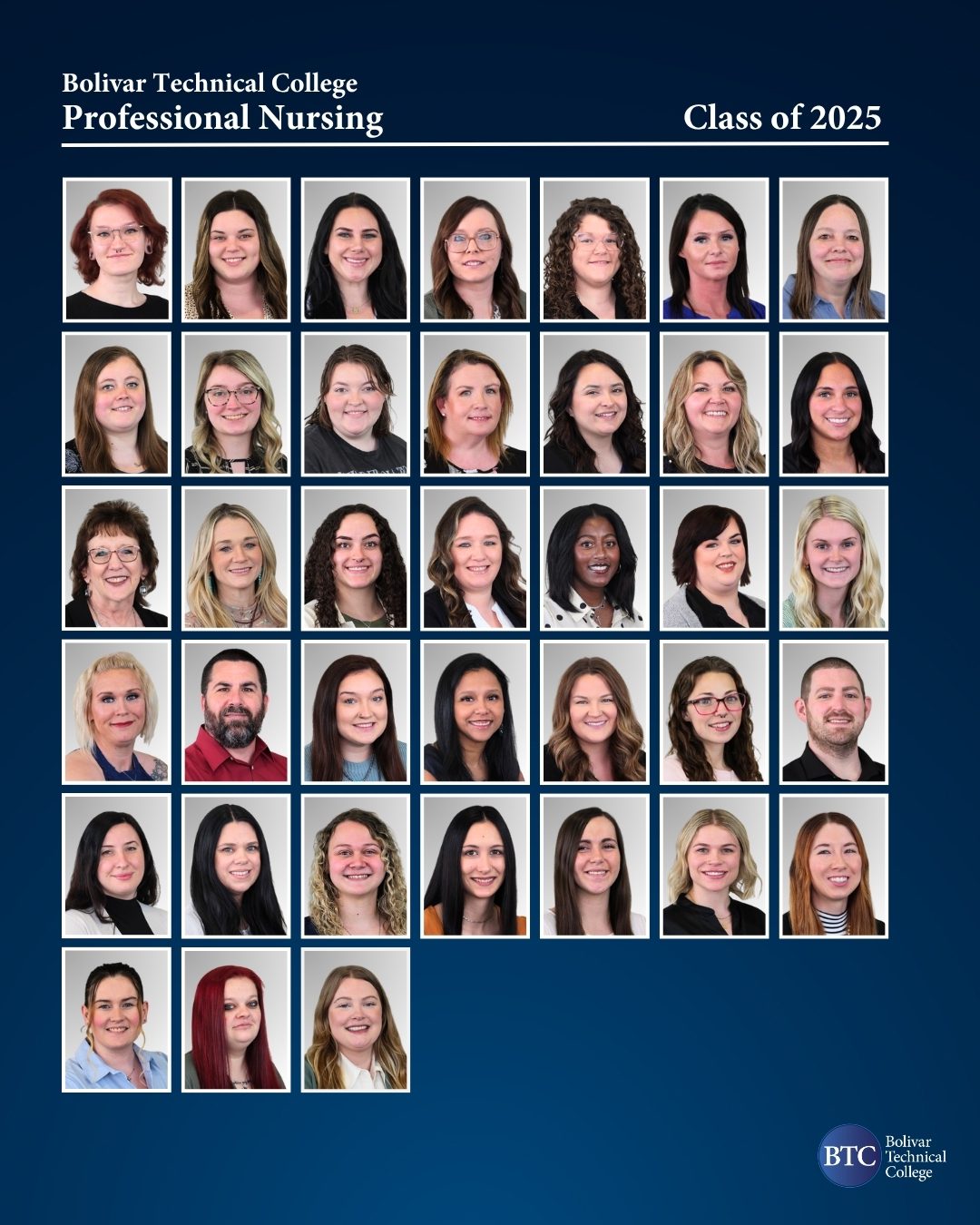 RN Class of 2025 Announcement | Bolivar Technical College